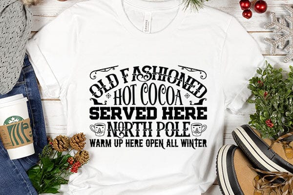 Old Fashioned Hot Cocoa Served Here North Pole Warm Up Here Open All ...