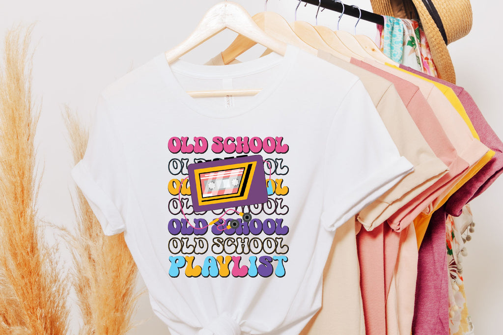 Old School Playlist Cassette Retro PNG - So Fontsy
