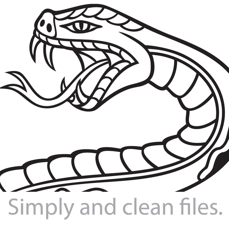 Old School Style Tattoo Snake. Cut file for Cricut. Clip Art silhouette ...