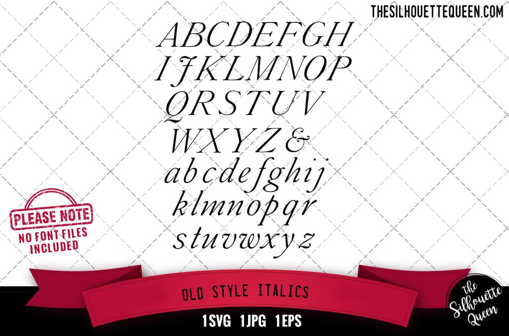 Old Style Italics alphabets - ABC letters - So Fontsy