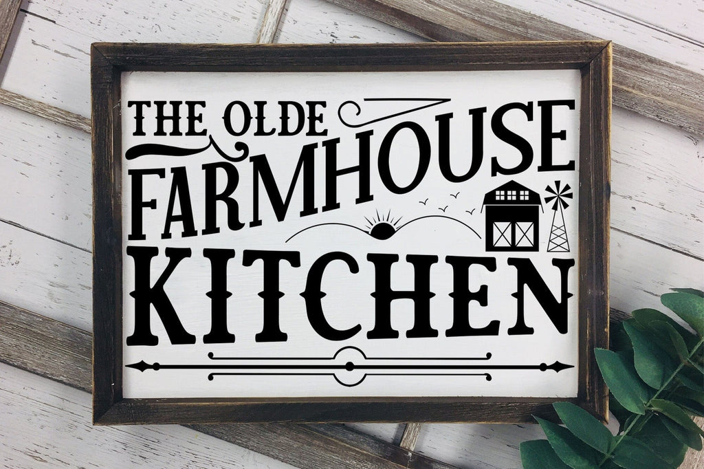 Olde Farmhouse Kitchen | Vintage Kitchen Sign SVG - So Fontsy