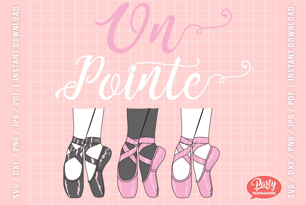 ON POINTE BALLET SLIPPERS | ballet, dance, ballet slippers SVG - So Fontsy