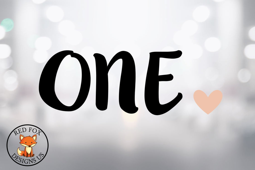 One| Birthday SVG | SVG PNG DXF Cut File - So Fontsy