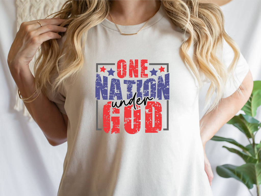 One Nation Under God SVG, Patriotic Grunge Svg Png - So Fontsy