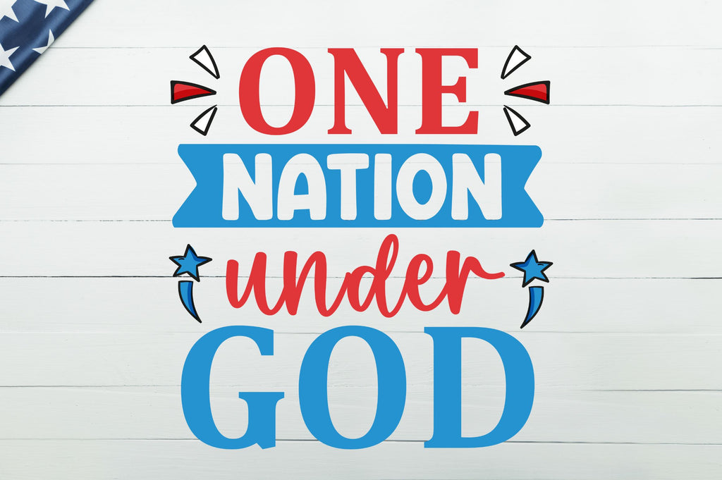 One nation under god SVG - So Fontsy