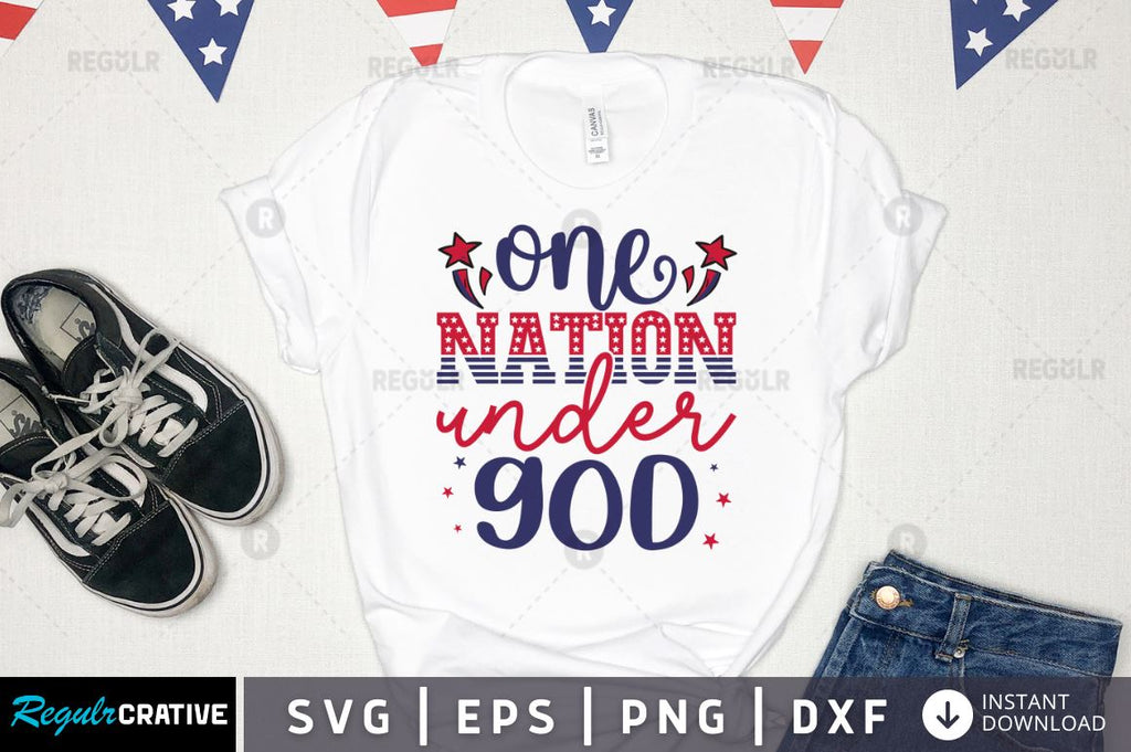 One nation under god SVG - So Fontsy