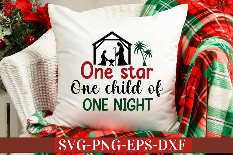 One star one child of one night SVG - So Fontsy