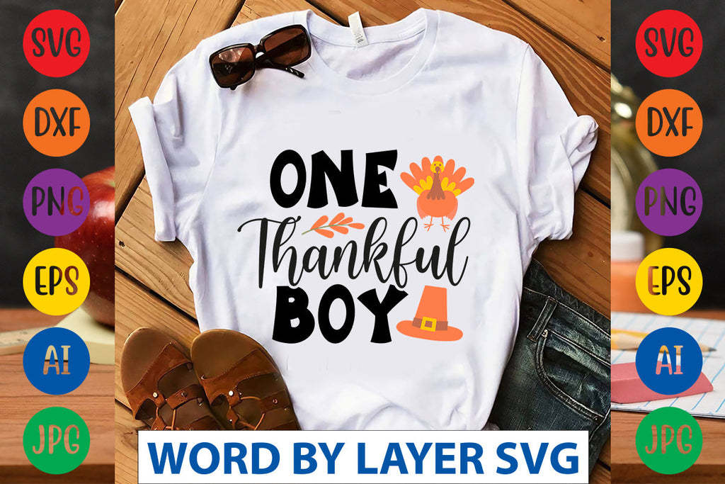 One Thankful Boy SVG CUT FILE - So Fontsy