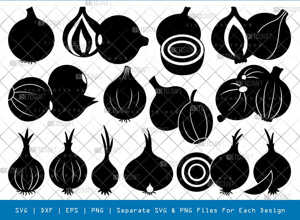 Onion Silhouette, Onion SVG, Half Onion Svg, Vegetables Svg, Onion ...