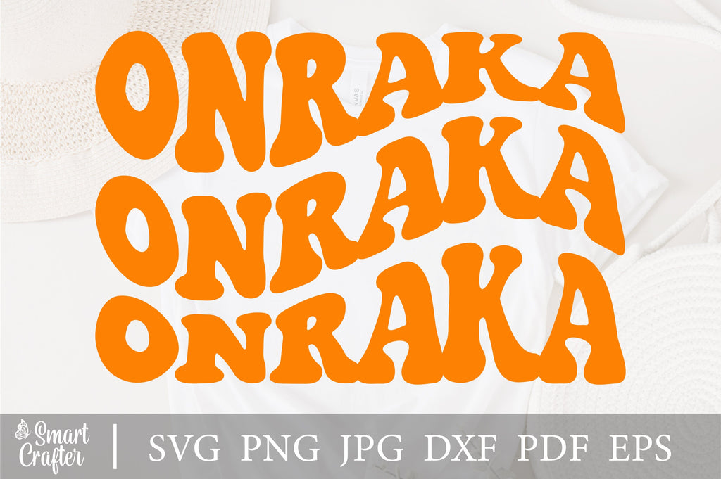 Onraka svg, wavy style Stacked EPS PNG Cricut Instant Download - So Fontsy