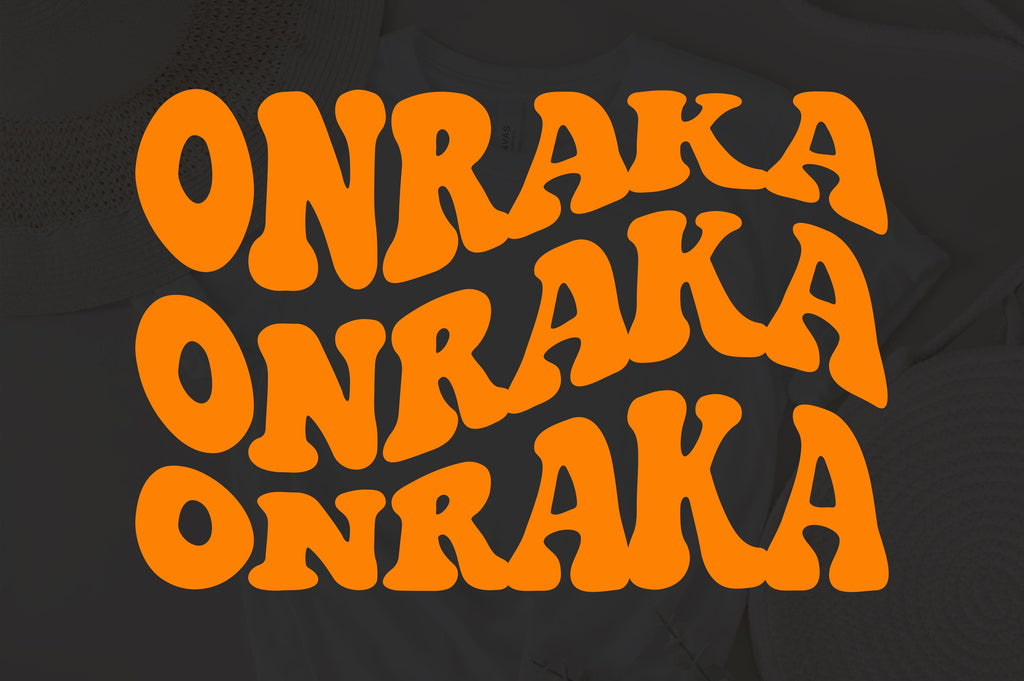 Onraka svg, wavy style Stacked EPS PNG Cricut Instant Download - So Fontsy