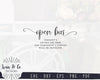 Open Bar SVG Files | Wedding SVG | Open Bar Sign SVG | Wedding Bar Sign ...