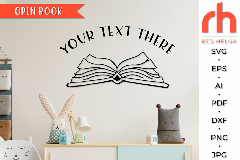 Open Book SVG - Librarian Cut File - So Fontsy