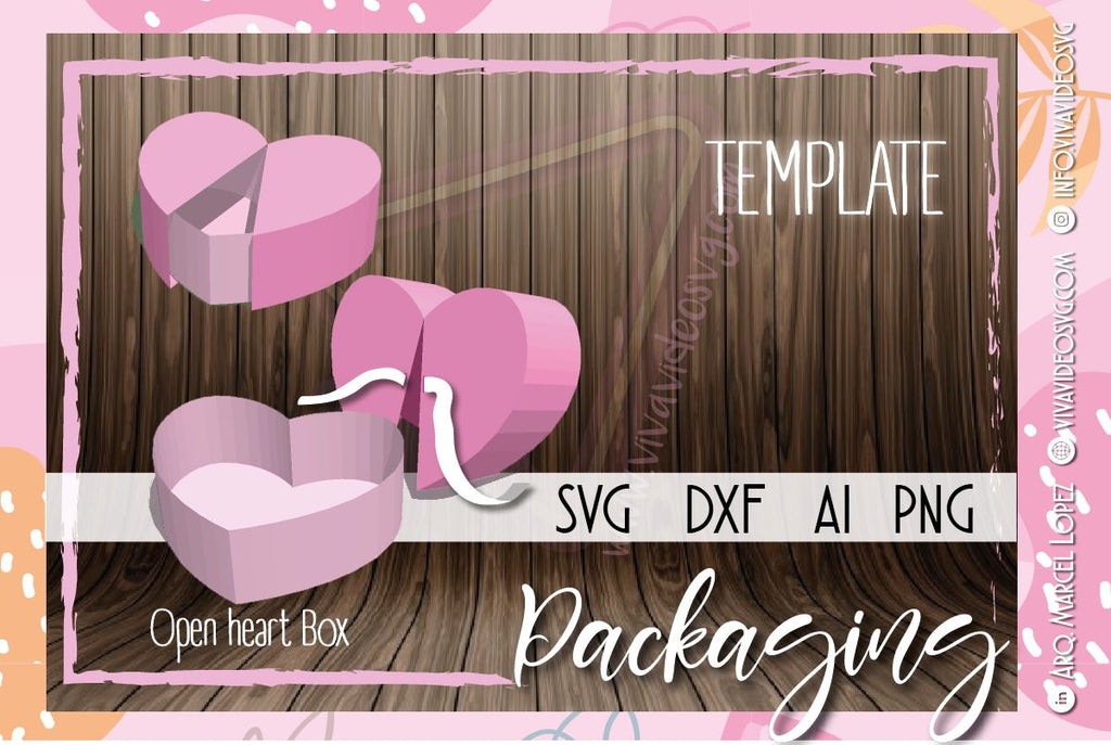 Open Heart Box Love Template - So Fontsy