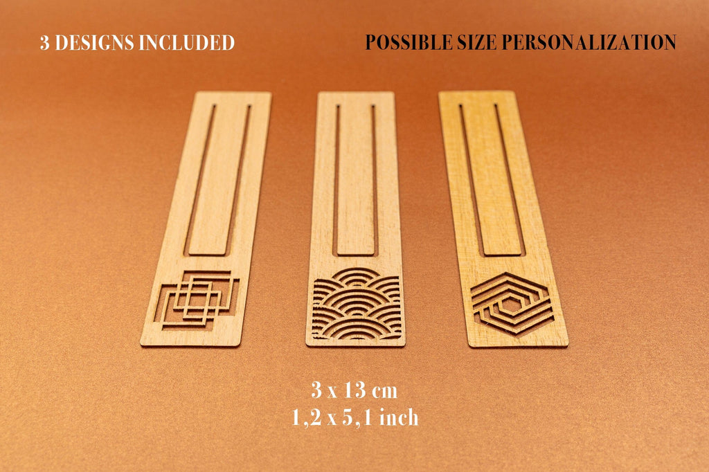 Optical Bookmarks Digital Vector Files for Laser Cutter. - So Fontsy