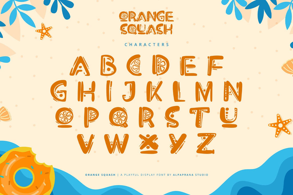 Orange Squash - Playful Display Font - So Fontsy