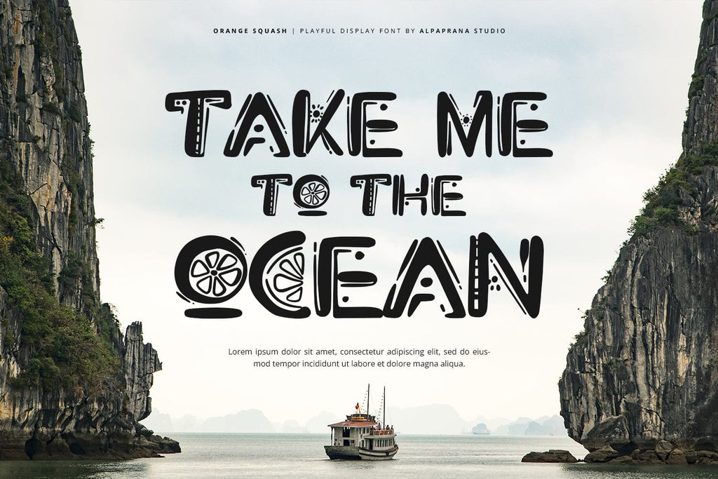 Orange Squash - Playful Display Font - So Fontsy