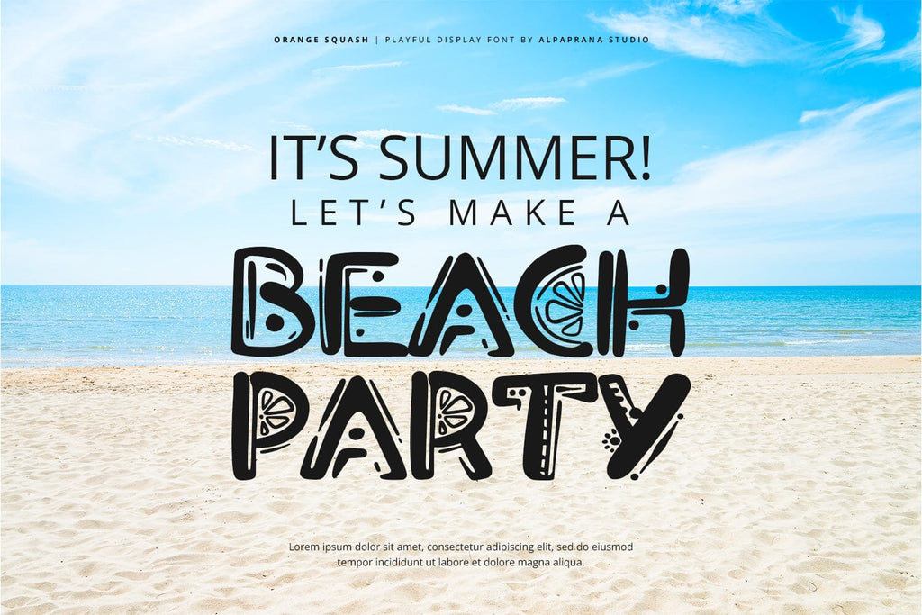 Orange Squash - Playful Display Font - So Fontsy