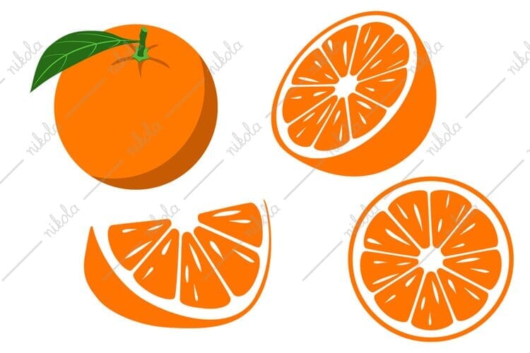 Orange SVG Clipart, PNG, EPS, pdf, for Cricut - So Fontsy