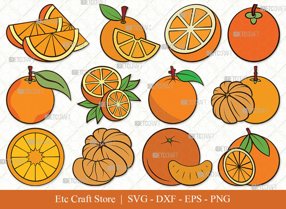 Orange SVG, Orange Clipart, Fruits Svg, Orange Slice Svg, Lemon Svg ...