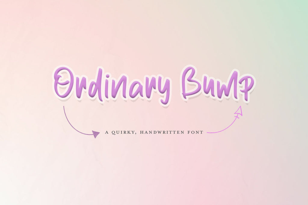 Ordinary Bump Font - So Fontsy