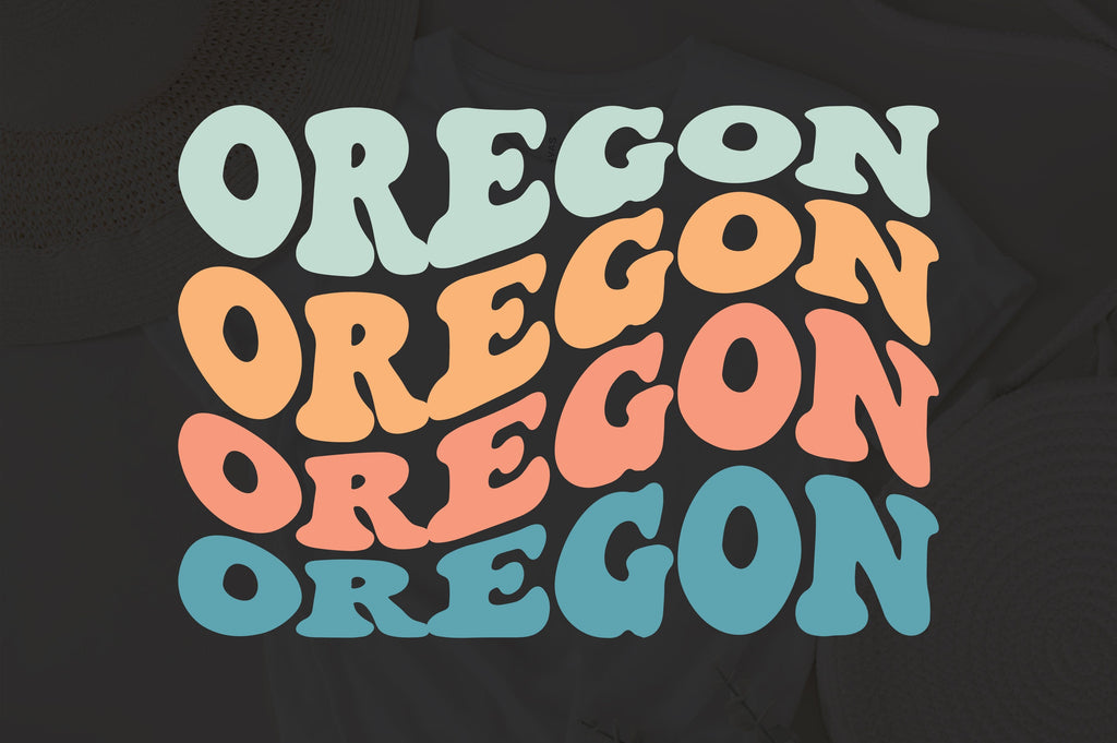 Oregon svg wavy style svg, EPS PNG Cricut Instant Download - So Fontsy