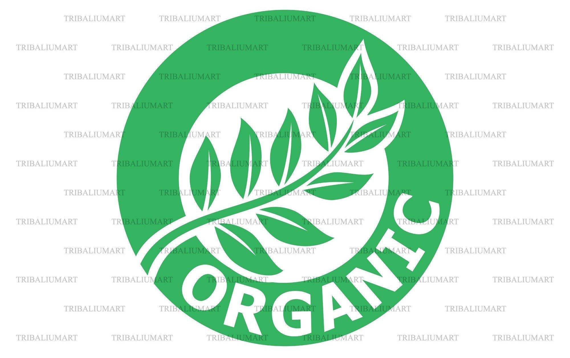 Organic sign. Cut files for Cricut. Clip Art silhouettes (eps, svg, pdf ...