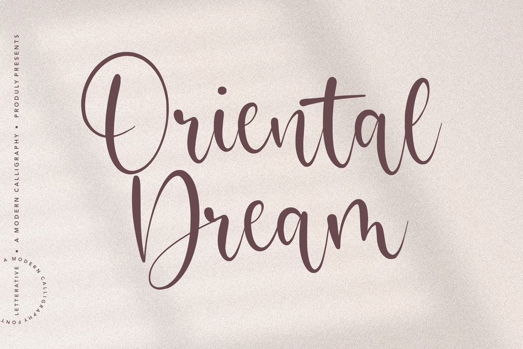 Oriental Dream Modern Calligraphy Font - So Fontsy