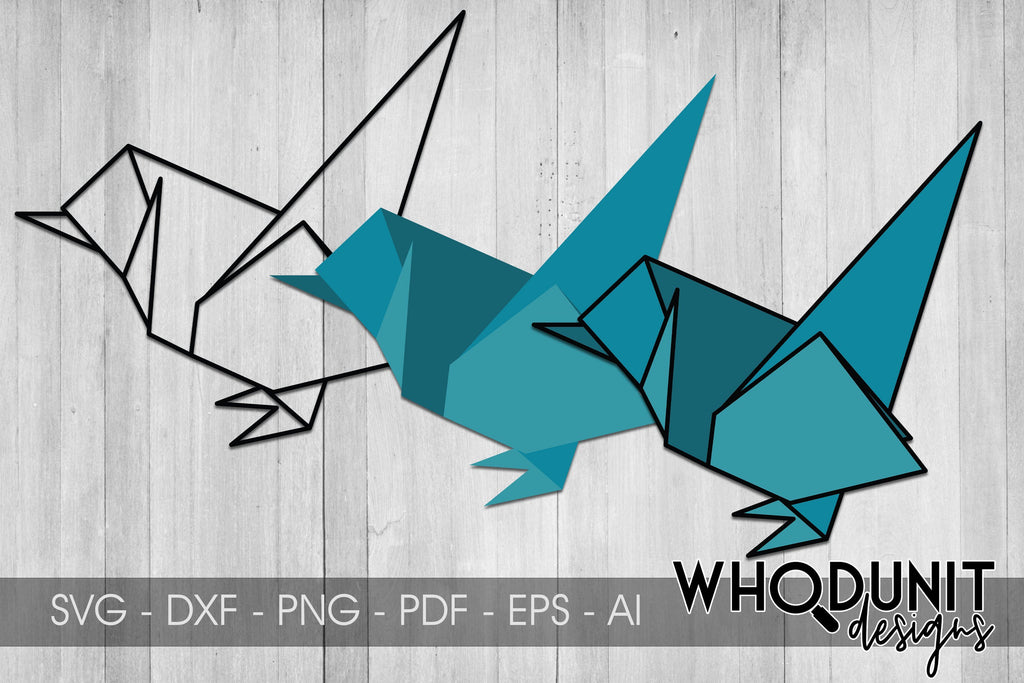 Origami Bird 2 SVG | Geometric Bird 2 SVG - So Fontsy