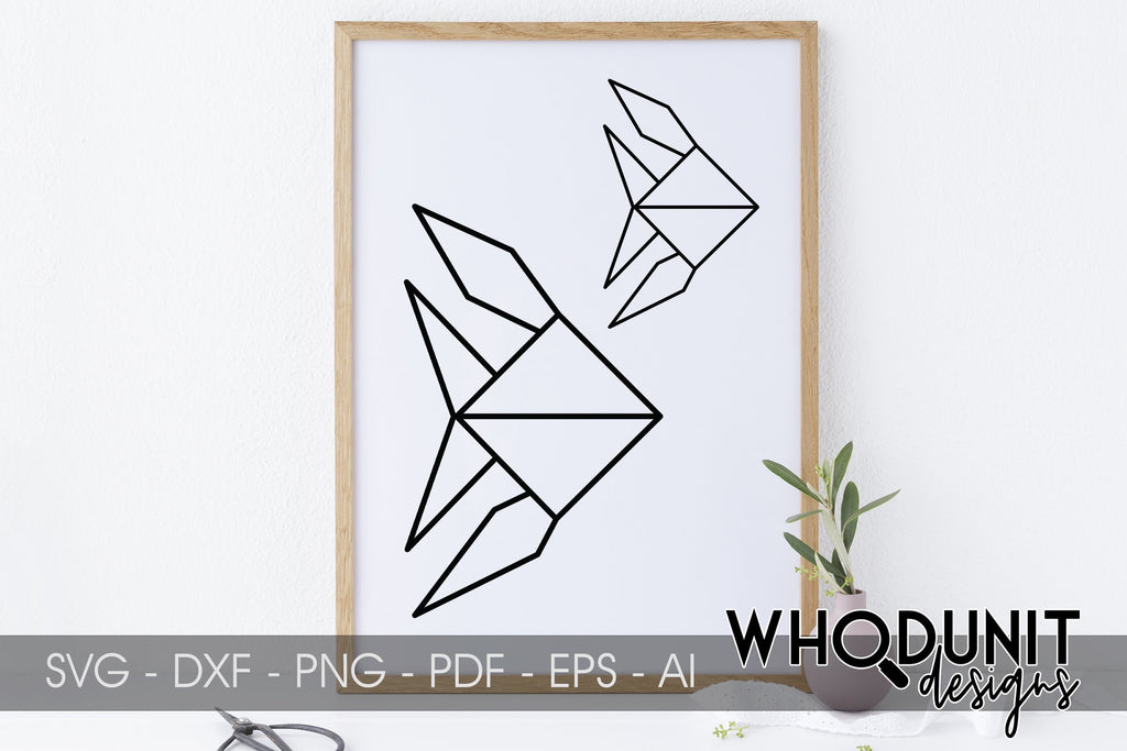Origami Fish 1 SVG | Geometric Fish 1 SVG - So Fontsy