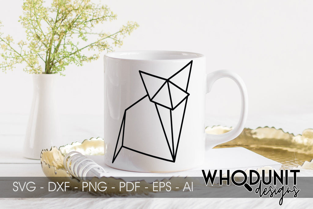 Origami Fox SVG | Geometric Fox SVG - So Fontsy