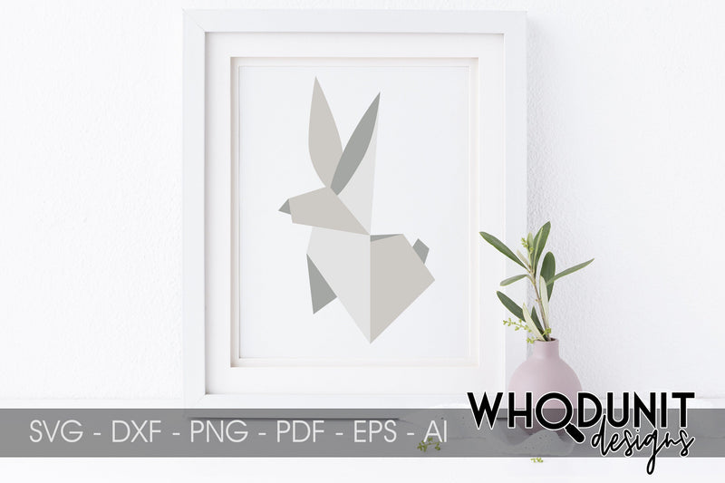Origami Rabbit SVG | Geometric Rabbit SVG - So Fontsy