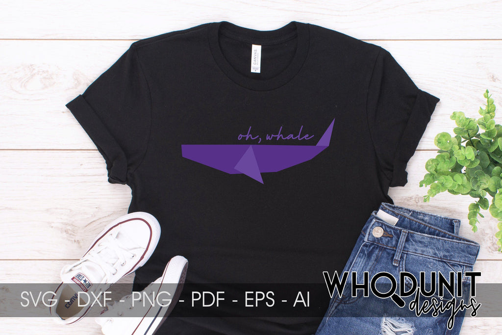 Origami Whale SVG | Geometric Whale SVG - So Fontsy