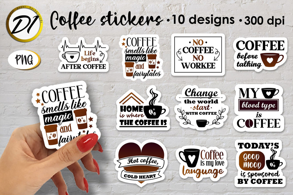 Original coffee stickers | Coffee lovers Bundle Design | Cute&Funny ...
