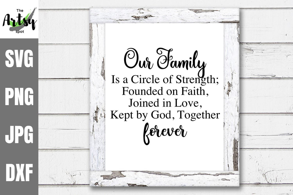 Our family is a circle of strength - So Fontsy