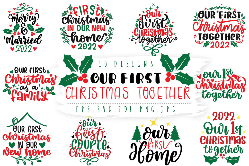 Our First Christmas Together SVG Bundle - So Fontsy