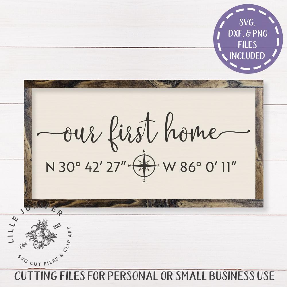 Our First Home SVG | Family SVG | Farmhouse Sign Design - So Fontsy