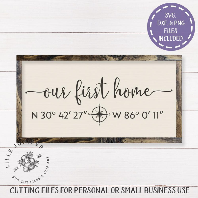 Our First Home SVG | Family SVG | Farmhouse Sign Design - So Fontsy