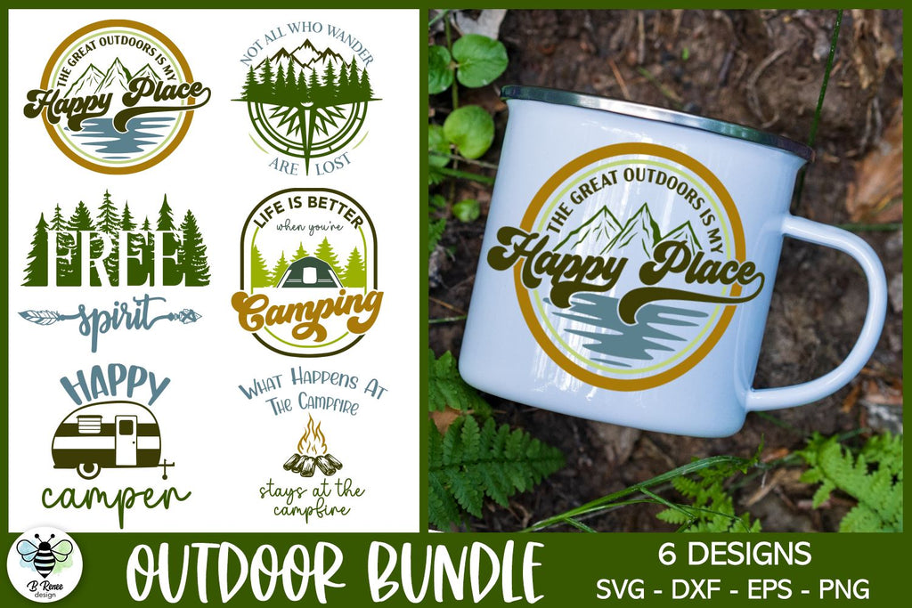 Outdoor Adventure SVG Bundle | Camping SVG - So Fontsy