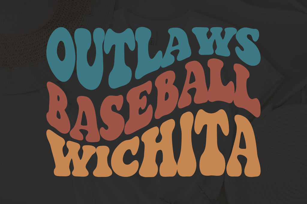 Outlaws baseball wichita svg wavy style svg, EPS PNG Cricut Instant ...