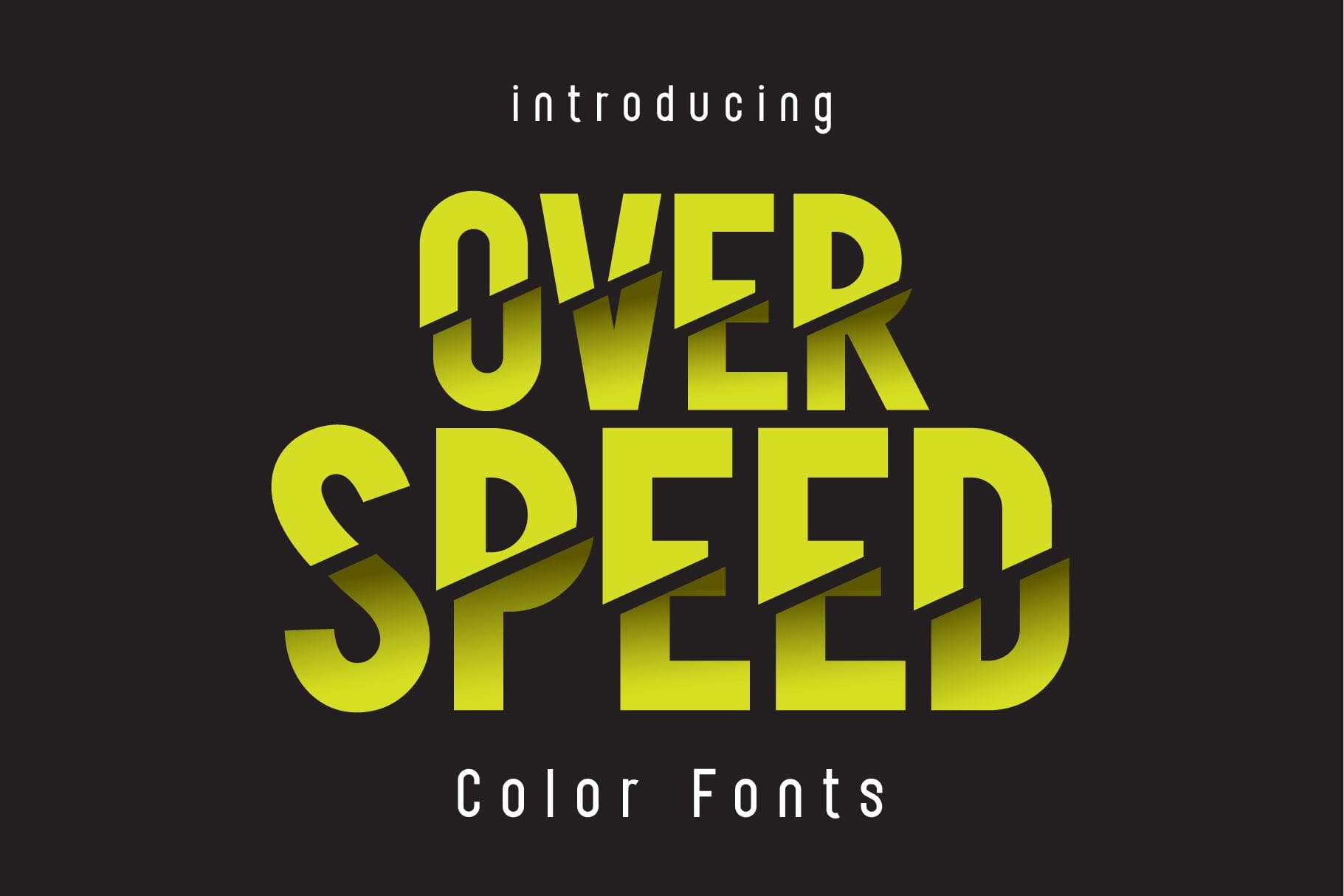 Over Speed Color Font - So Fontsy