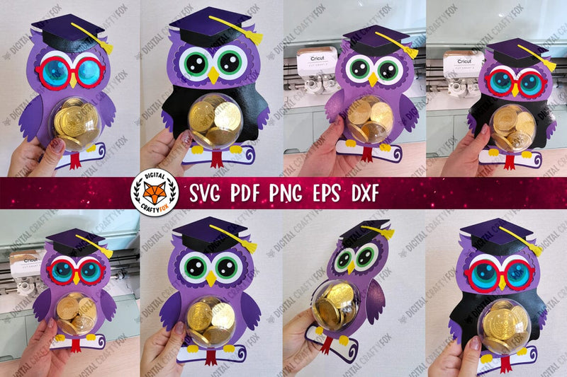 Owl Graduation Candy Dome, Graduation Candy Dome SVG - So Fontsy
