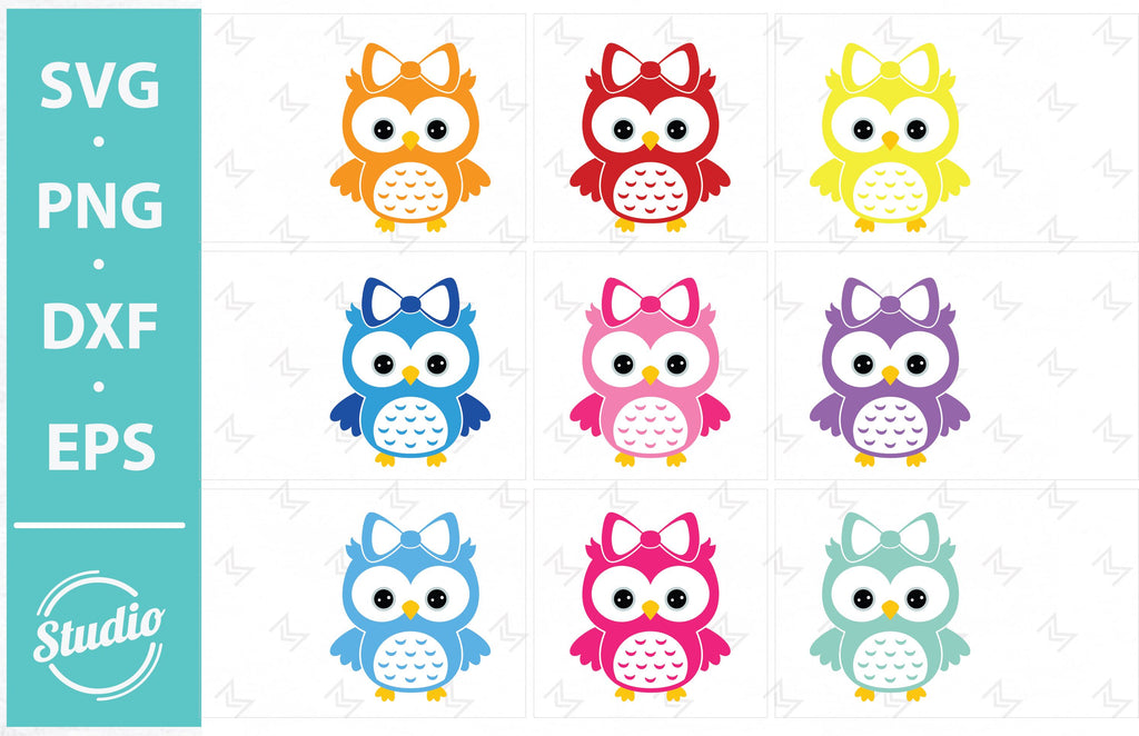 Owl monogram Svg, Owl Svg File, Owl Face Svg, Png, Dxf, Eps. - So Fontsy