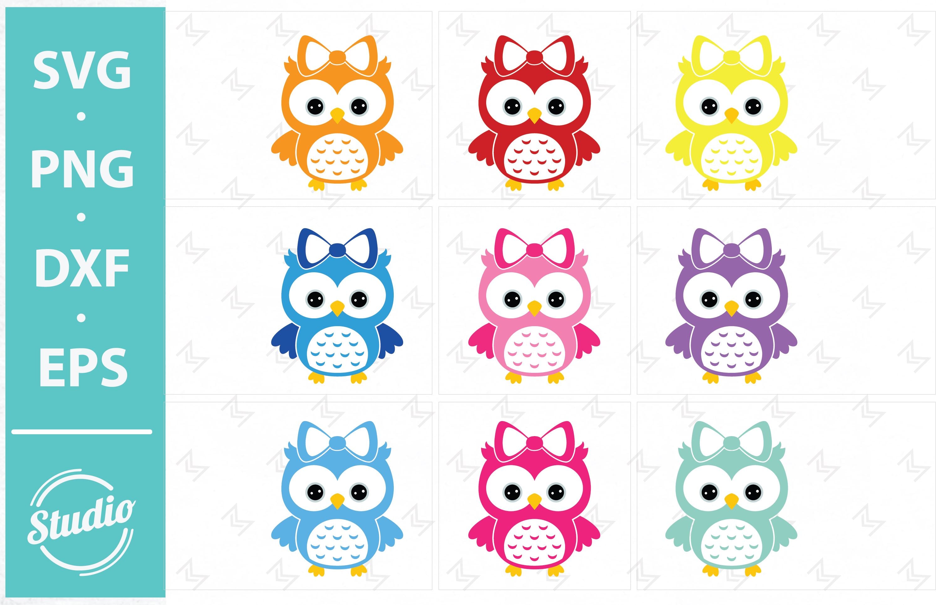 Owl monogram Svg, Owl Svg File, Owl Face Svg, Png, Dxf, Eps. - So Fontsy