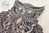 Owl - Multilayer Laser Cut Files, Mandala, SVG, 3D Design - So Fontsy