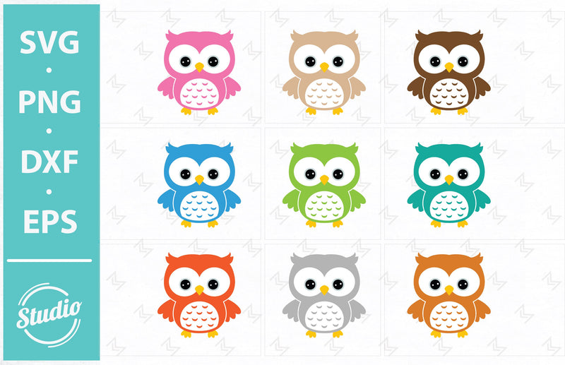Owl Svg File, Owl monogram Svg, Owl Face Svg, Png, Dxf, Eps. - So Fontsy