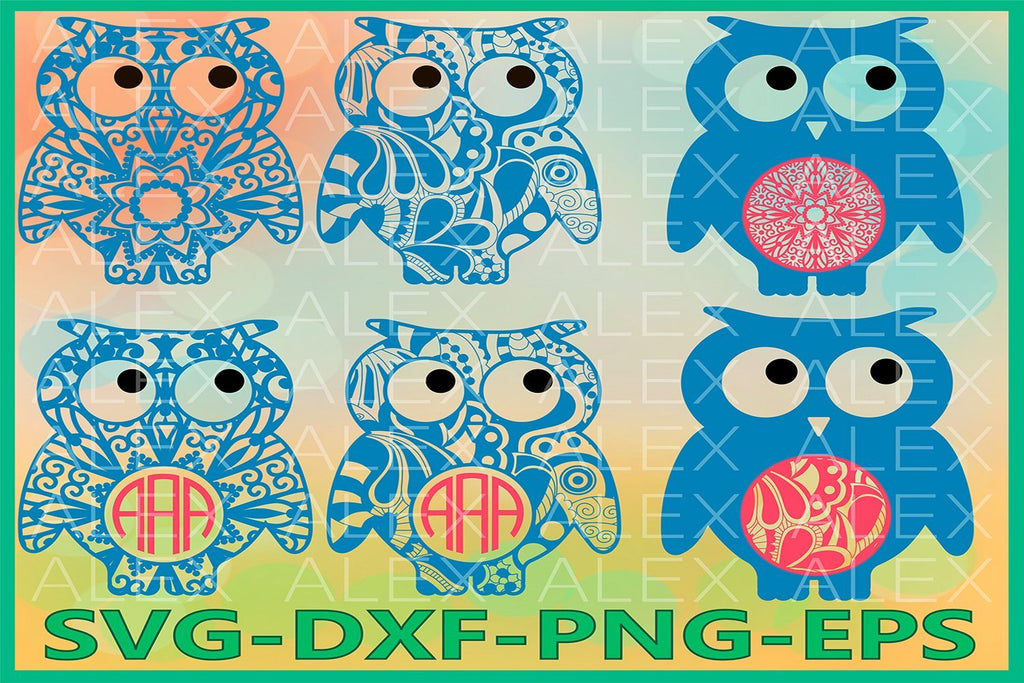 Owls Monogram Svg - So Fontsy