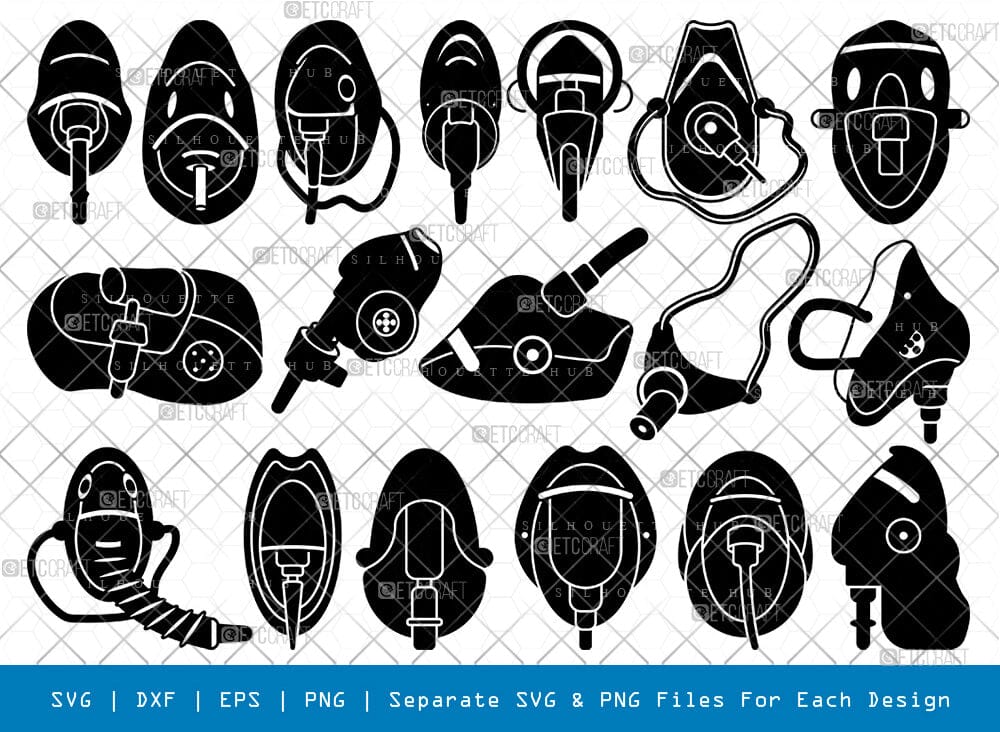 Oxygen Mask Silhouette Svg Cricut Cut Files Png Bundle, SB01009 - So Fontsy