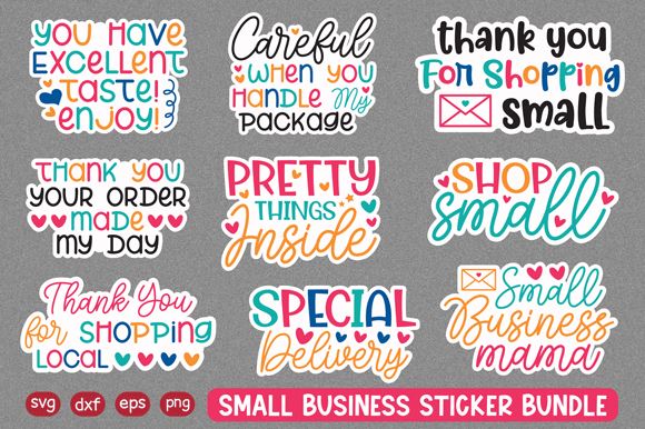Packaging and Small Business Sticker Bundle - So Fontsy