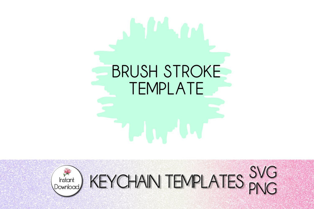 Paint Brush Strokes svg, Keychain PNG, Circle Keyring, keychain ...